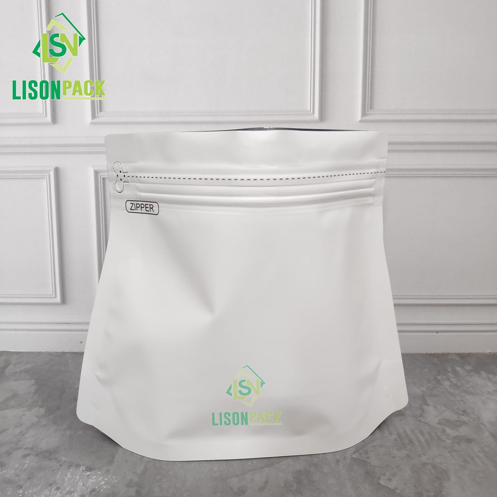 Jual Standing Pouch Trapesium Putih Alufoil 250gr | Diamond Berlian ...