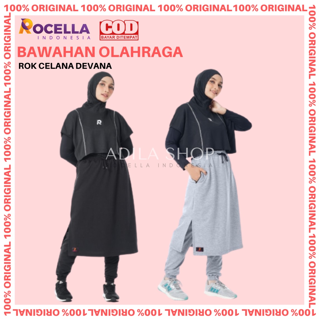 Jual Rocella Rok Celana Devana Olahraga Jogging Running Muslimah Rok ...