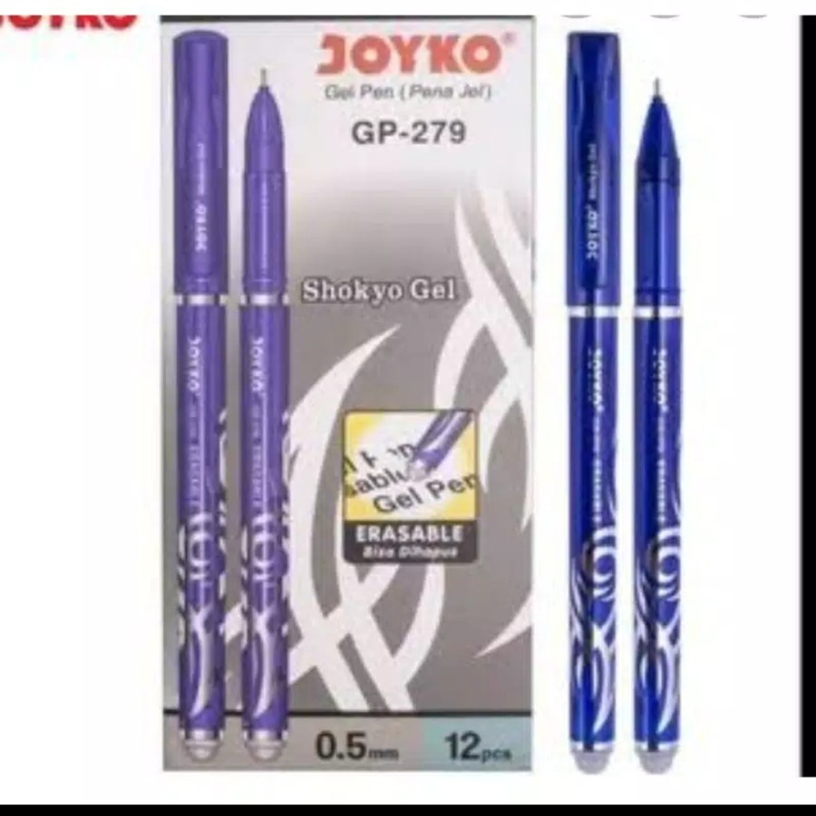 Jual 1 lusin pulpen gp 279 joyko bisa dihapus tinta biru / hitam 1 box ...