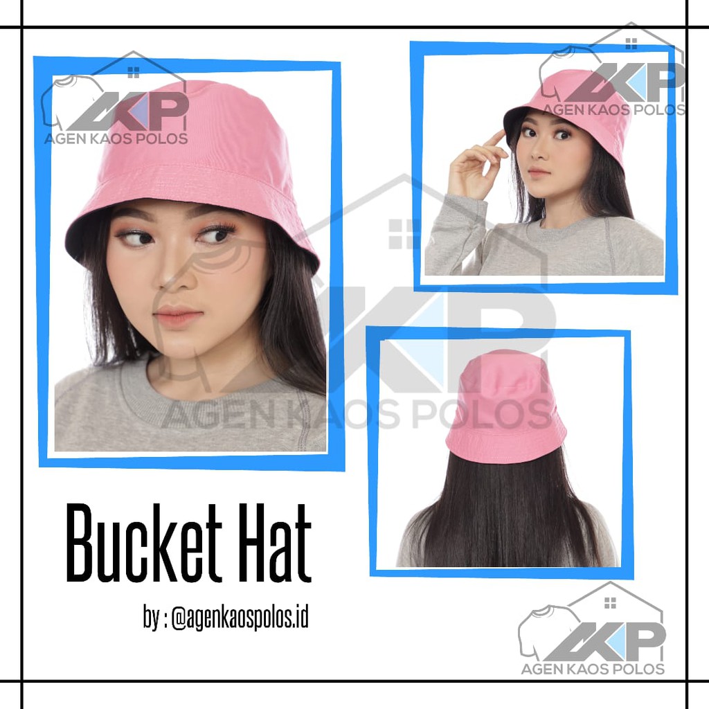 Jual Topi BUCKET HAT Polos PINK BABY Kualitas Premium | Bucket Hat 2 ...