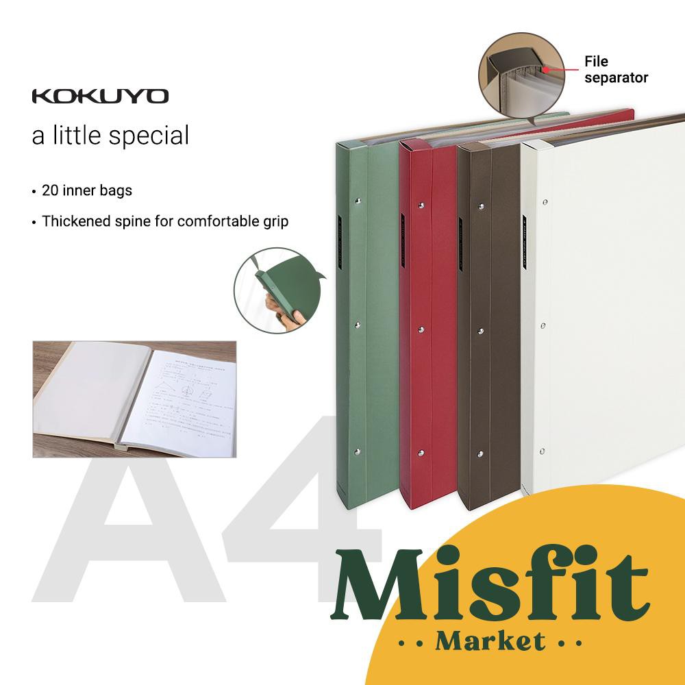 Jual KOKUYO Retro File Document A4 (20 Clear Pockets with Separator ...