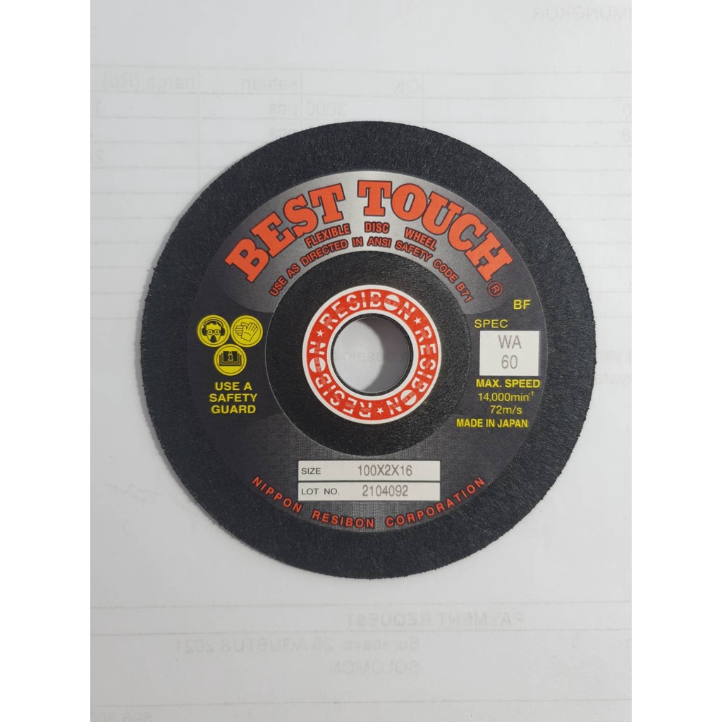 Jual Batu Poles Stainless Steel Resibon 4"x2 mm // Flexible Disc Wheel ...