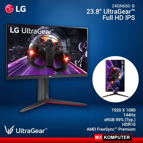 Jual LG UltraGear™ 24GN650-B 23.8" 24" FHD IPS Gaming Monitor AMD ...