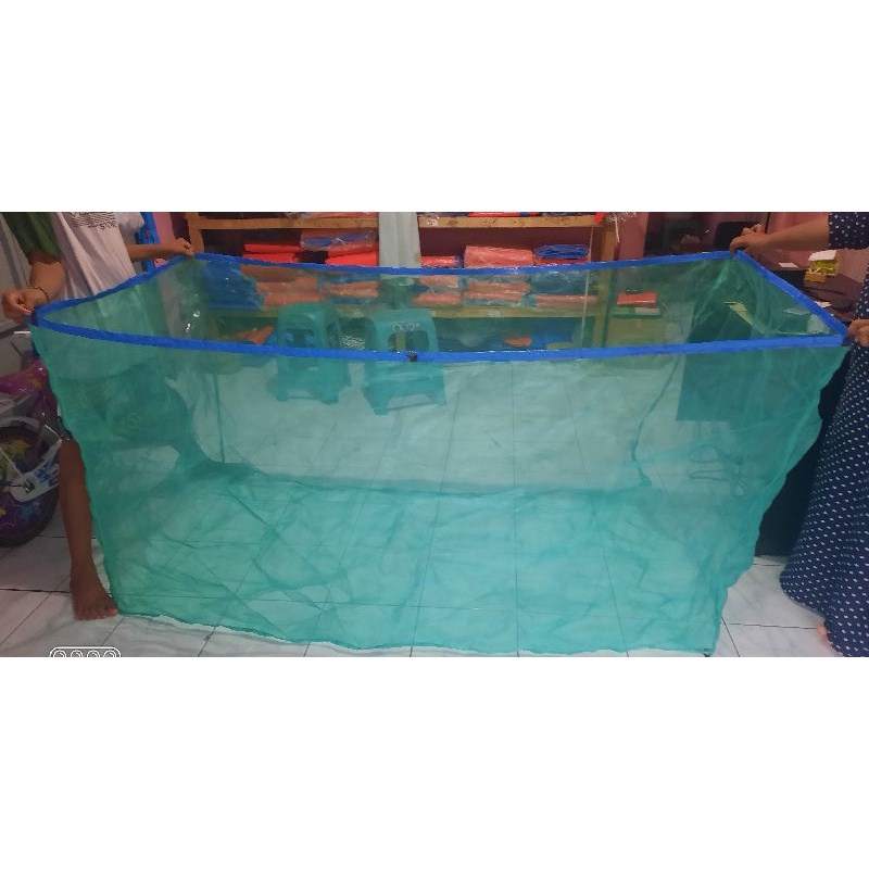 Jual KERAMBA IKAN HAPA TANJARAN KAIN WARING HIJAU UKURAN 200x100x100 ...