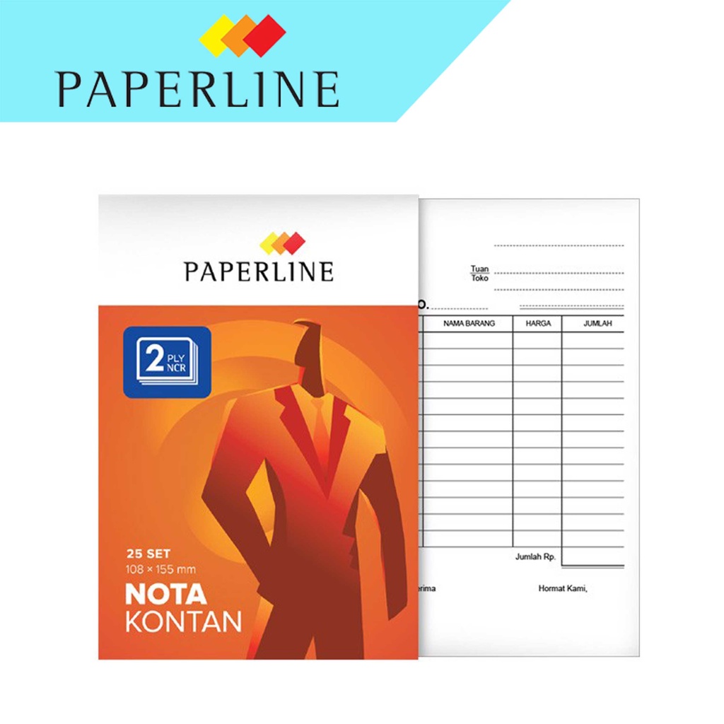 Jual Paperline Nota Kecil - K2 NCR 2Ply 55gsm 108x155mm (25 set ...