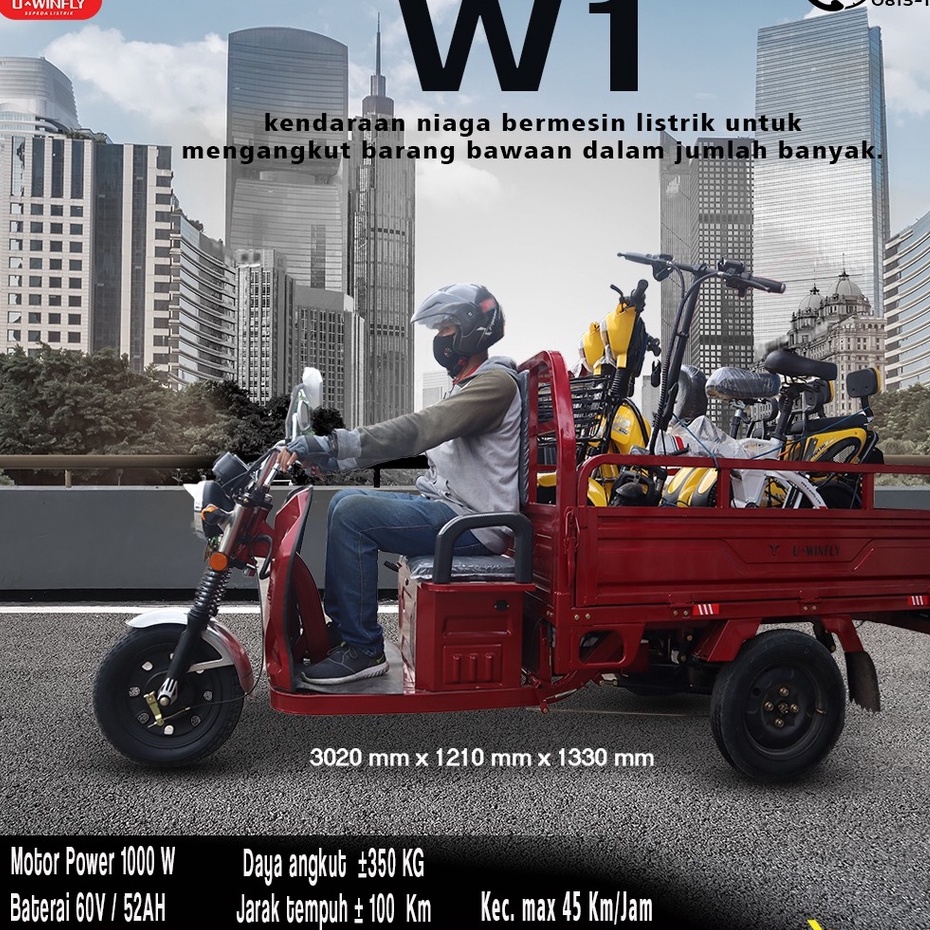 Jual UWINFLY Motor Tossa W1 Kendaraan Niaga Battery 60V52Ah ( Belum ...