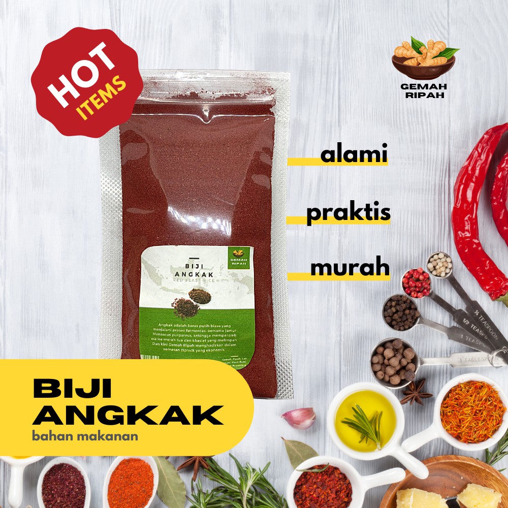 Jual Angkak Merah Bubuk Premium Angkak Beras Merah Organik Mpasi Angkak ...