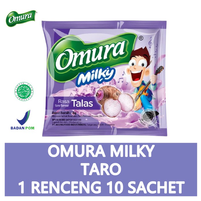 Jual [MINUMAN SACHET] Powder Drink Omura Milky Rasa Taro (1 Renceng ...