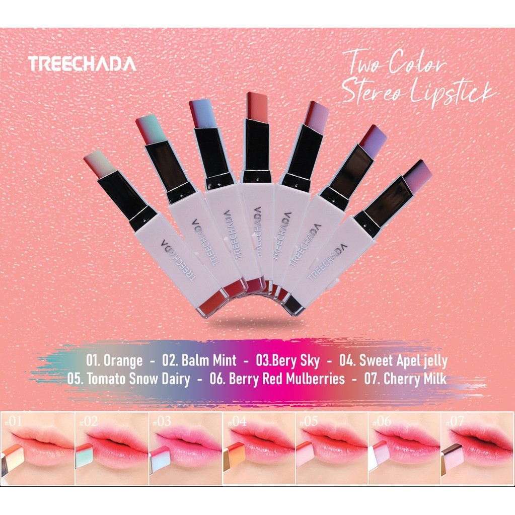 Jual TREECHADA LIPBAR DOUBLE COLOR/ TREECHADA LIPSTICK 2 WARNA | Shopee ...