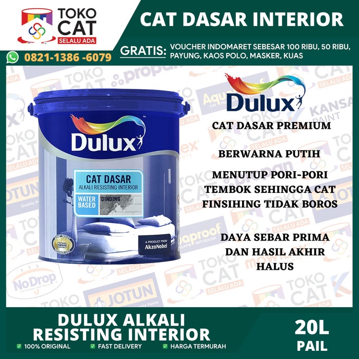 Jual CAT DASAR INTERIOR DULUX ALKALI RESISTING PRIMER ARP WARNA PUTIH 20L | Shopee Indonesia