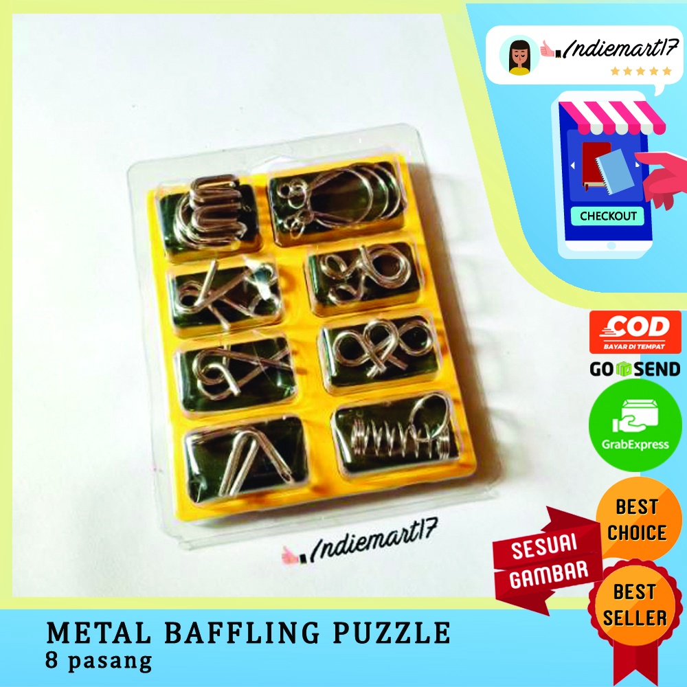 Jual Metal Baffling Puzzle IQ Games Educational Memisahkan Melepaskan ...