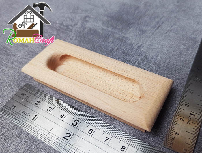 Jual Handle tanam kayu 87x34 mm A.E21A Tarikan laci Knob kayu non ...