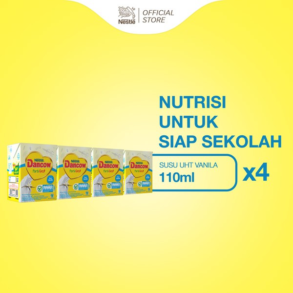 Jual DANCOW Fortigro Susu UHT Vanilla Usia Sekolah Multipack 110ml x4 ...