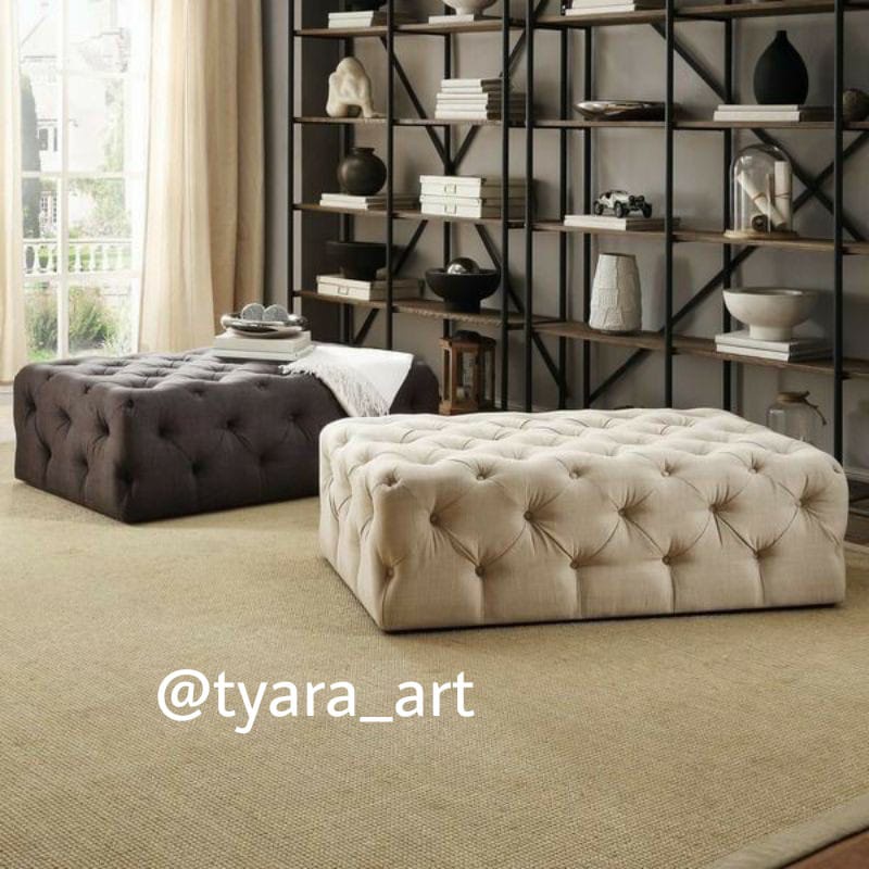 Jual STOOL PUFF KOTAK GAYA OTTOMAN CLASSIC TYARA ART | Shopee Indonesia