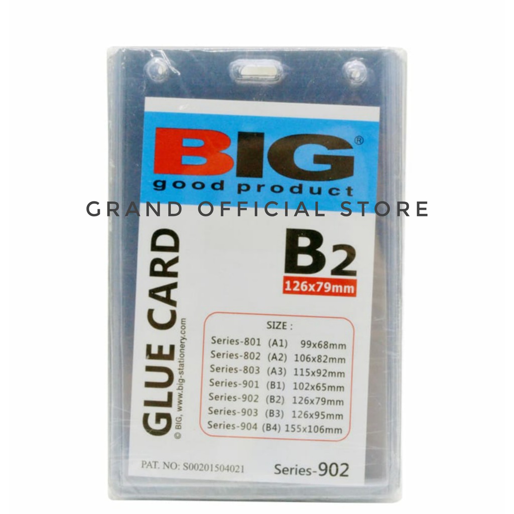 Jual [GRAND] GLUE CARD / ID CARD MIKA / NAME TAG MIKA BIG B2 126MM x 79MM / 1PACK (20PCS ...