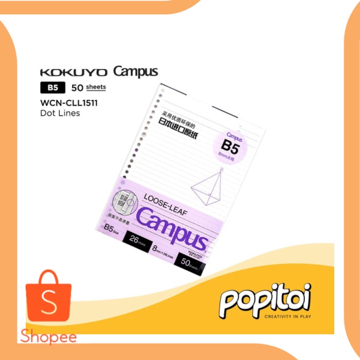 Jual KOKUYO Campus Paper Refill Loose Leaf B5 Kertas isi Ulang Binder - Do | Shopee Indonesia