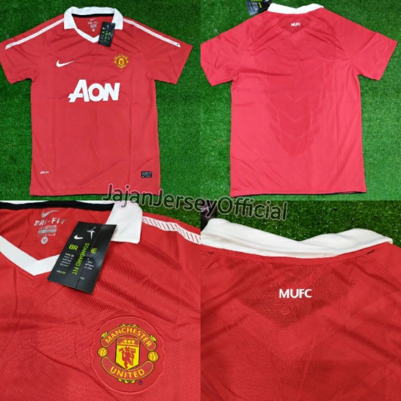 Jual Jersey MU home retro 2010-2011 grade ori | Shopee Indonesia