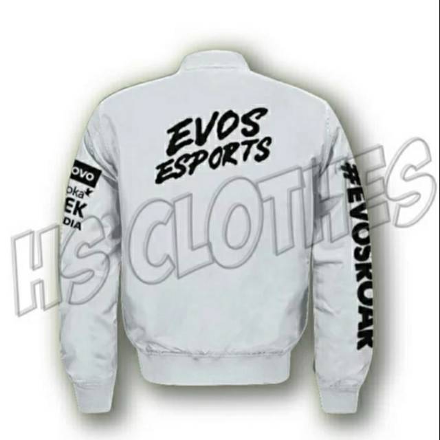 Jual Jaket Zipper bomber varsity EVOS GAMING ESPORT terbaru S,M,L,XL ...