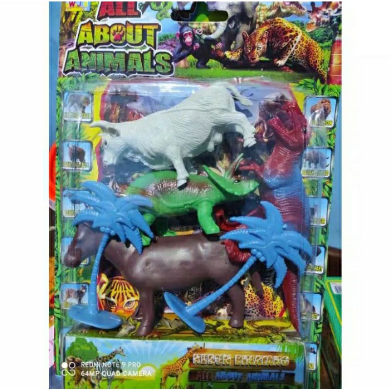 Jual WJS 156 Mainan Anak Kecil hewan Dinosaurus , banteng , dan hewan ...