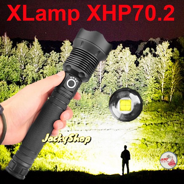 Jual Senter LED Flashlight Long Range Zoom XHP70.2 18650 or 26650 ...