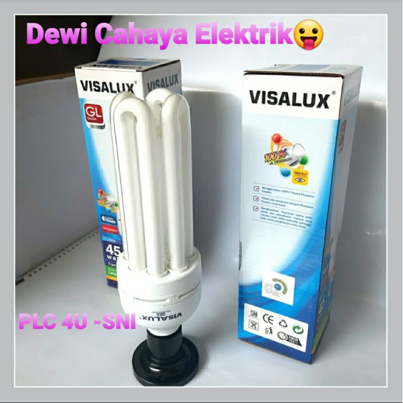 Jual Bohlam Lampu PLC 45W Cahaya Putih 4U - E27 (SNI) - Lampu Jari ...