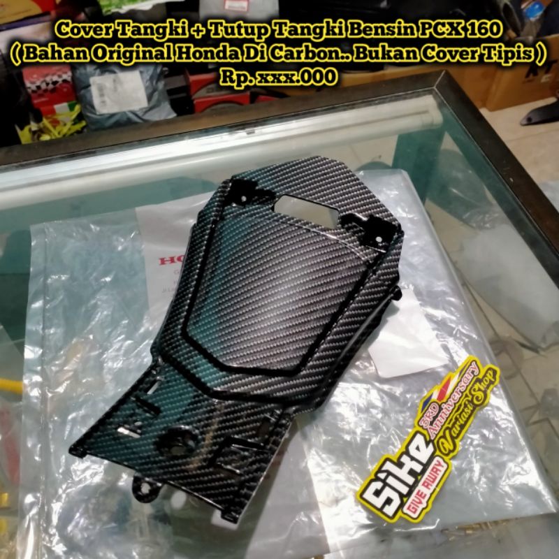 Jual Cover Tangki Bensin Tutup Bensin Pcx 160 Carbon Bahan Ori Honda ...