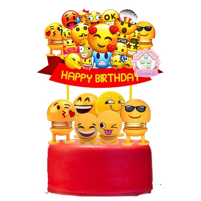 Jual EMOJI EMOTICON CAKE TOPPER | Shopee Indonesia