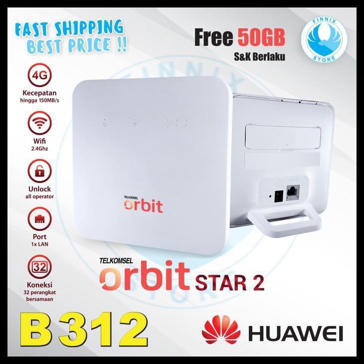 Jual Home Router Modem Huawei B312 4G Lte Unlocked Free Telkomsel 14Gb ...