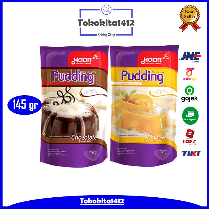 Jual HAAN Pudding Instan Mix Kemasan Pouch 145 gr Rasa Mangga dan ...