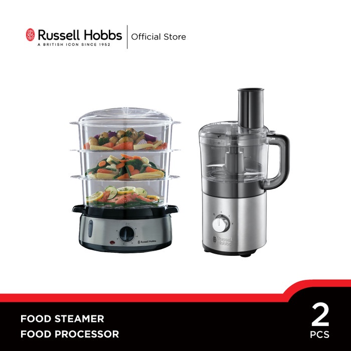 Jual Bundling Russell Hobbs Food Steamer - Compact Food Processor ...