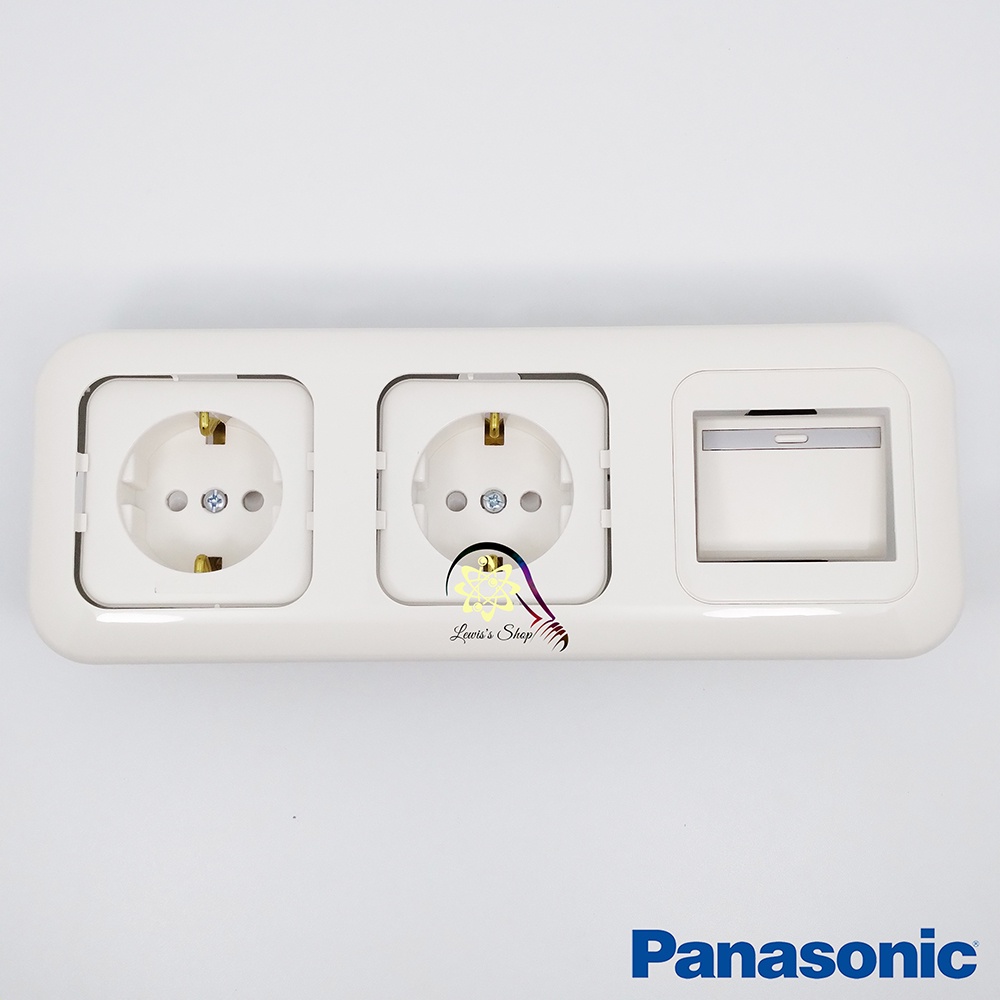 Jual Panasonic Stop Kontak Double Arde Saklar WEJ5541 Wide Series ...