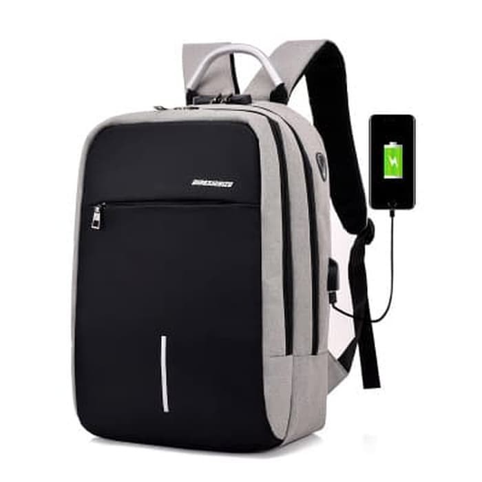 Jual 11 Tas Ransel USB port charger,Smart Backpack Anti Air Anti Maling ...