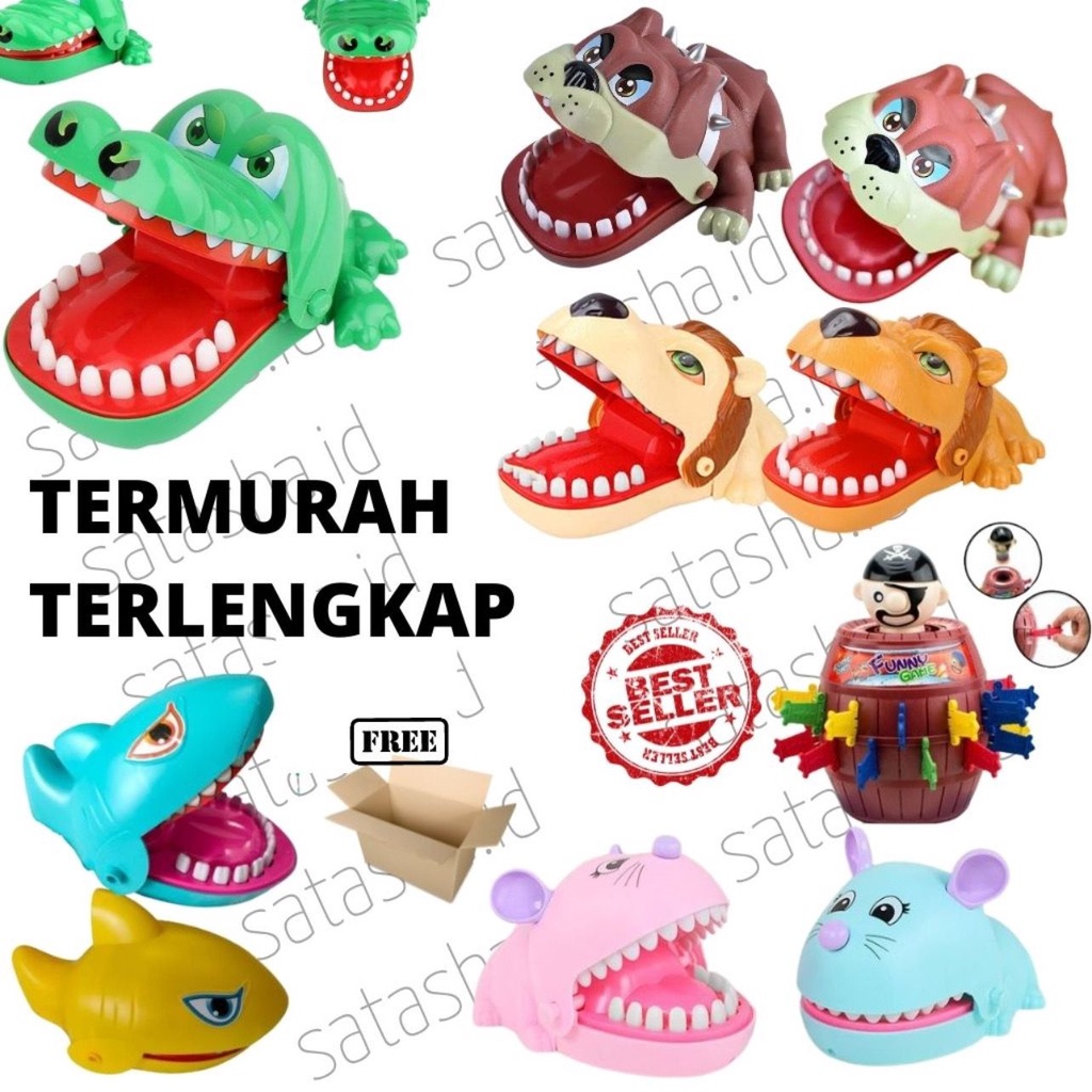 Jual mainan buaya gigit jari mainan prank buaya gigit buaya buayaan ...