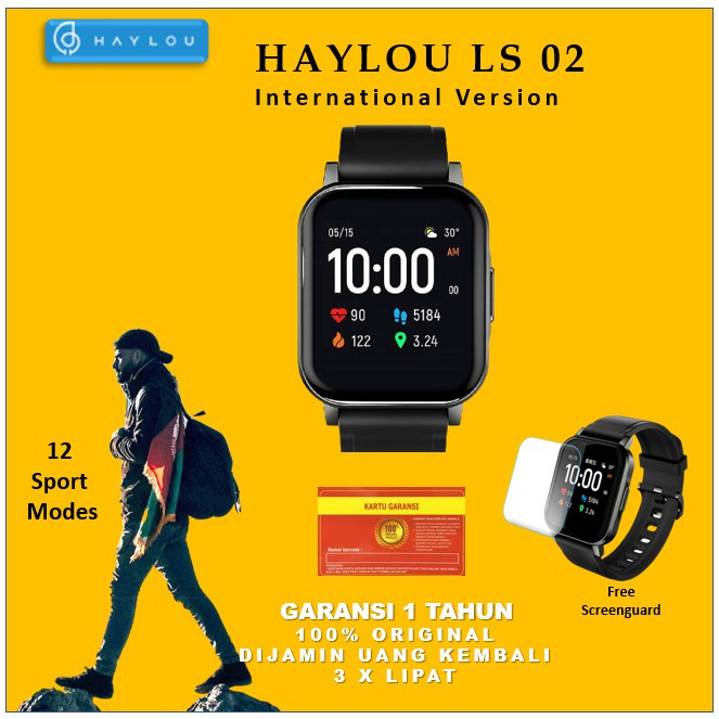 Jual Haylou LS02 Smartwatch 1.4 inch LCD Screen Bluetooth Global ...