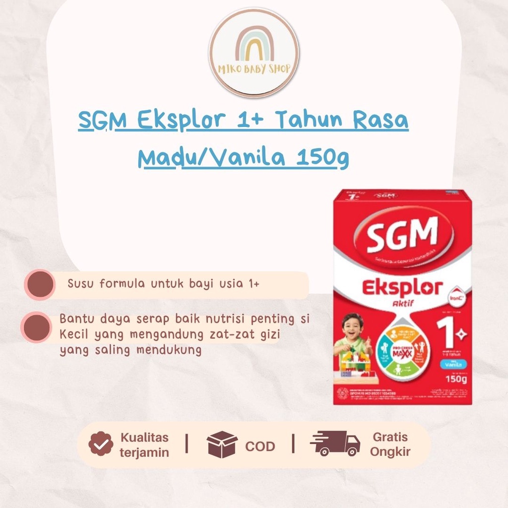 Jual SGM Eksplor 1+ Tahun Rasa Madu/Vanila 150g | Shopee Indonesia