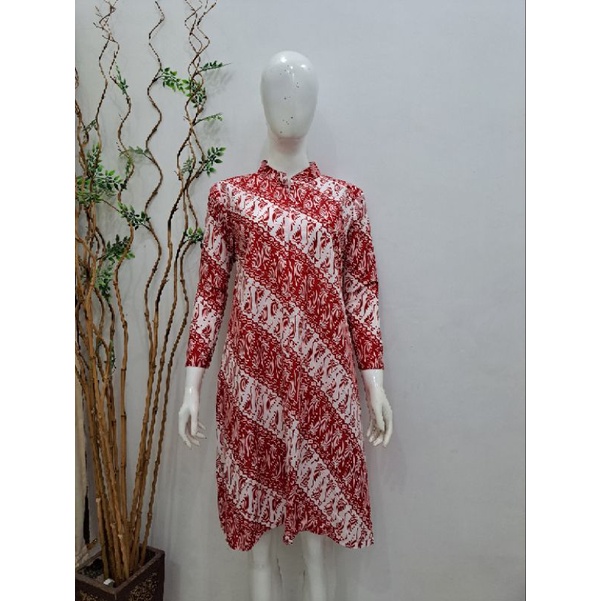 Jual tunik batik 157 - tunik batik terbaru - tunik merah putih | Shopee ...
