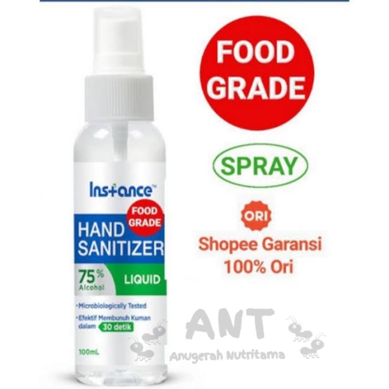 Jual Instance Spray Hand Sanitizer Food Grade 100ml (Alkohol 75% ...