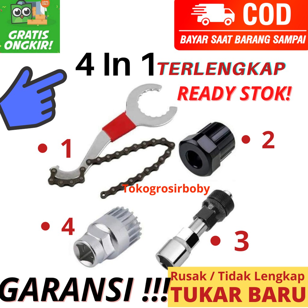 Jual Kunci Sprocket Sepeda Kunci Sepeda 5 in 1 Alat Reparasi Sepeda ...