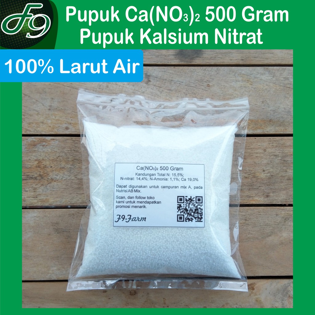 Jual Pupuk Kalsium Nitrat 500 Gram, Ca(NO3)2 Hidroponik Grade, repack ...
