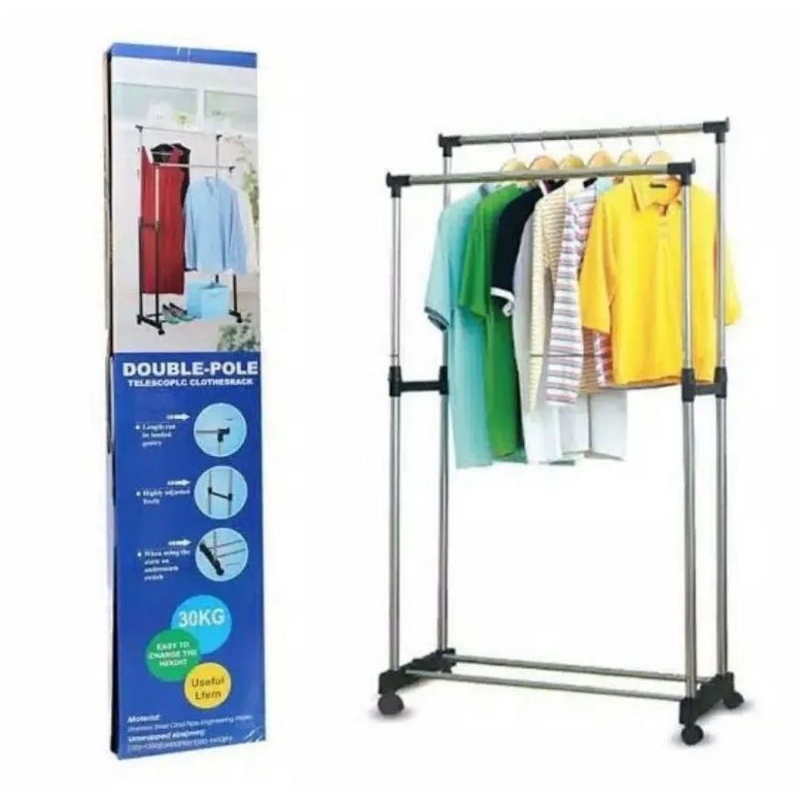 Jual STAND HANGER DOUBLE | Shopee Indonesia