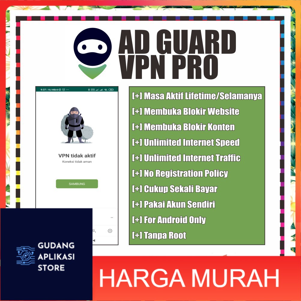 Jual Beli 2 gratis 1 ADGuard VPN Pro Lifetime | Bergaransi l Premium ...