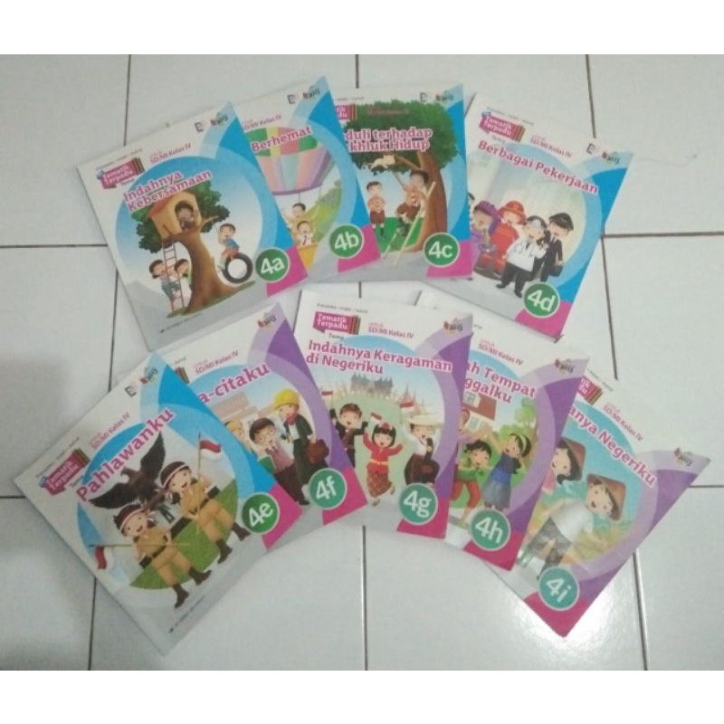 Jual Buku Tematik Kelas 4 SD K13 Erlangga edisi revisi 4a 4b 4c 4d 4e ...
