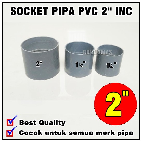 Jual Sock Sambungan Pipa Pvc Ukuran 2 Inch - socket Merk Trilliun ...