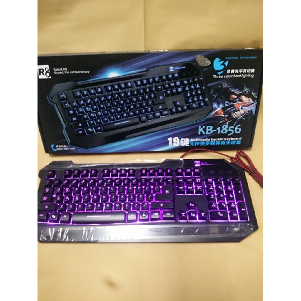 Jual Keyboard USB Gaming R8 Kb-1856 Backlight - Keyboard Gaming ...