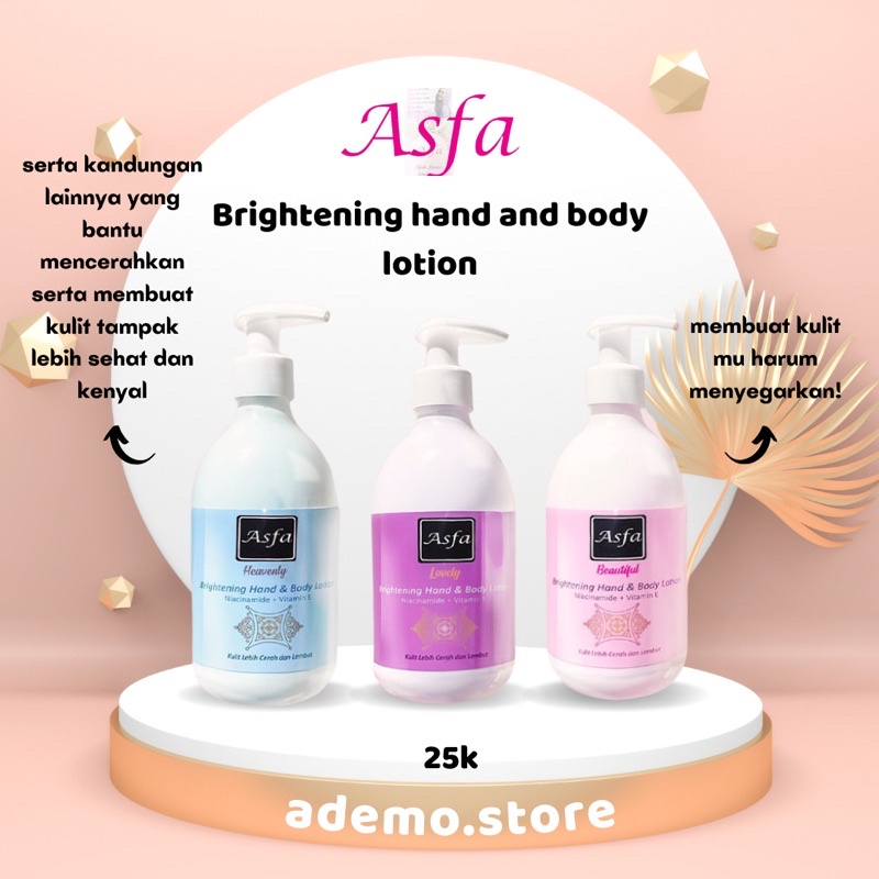 Jual ASFA Brightening Body Lotion with Niacinamide dan Vitamin E ...