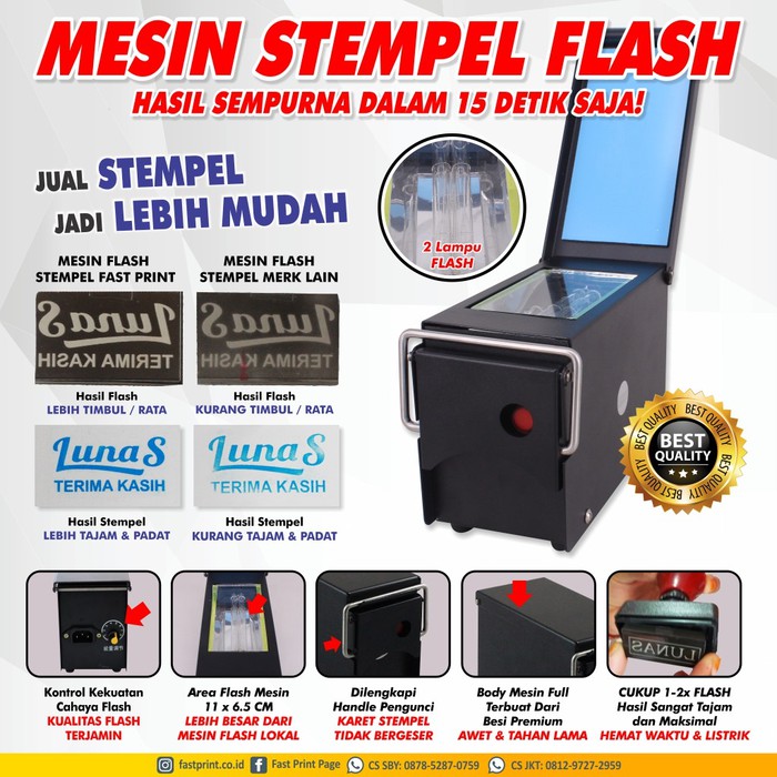 Jual Mesin Stempel Premium Import Fast Print 11 x 6-5 cm Full Plat Besi ...