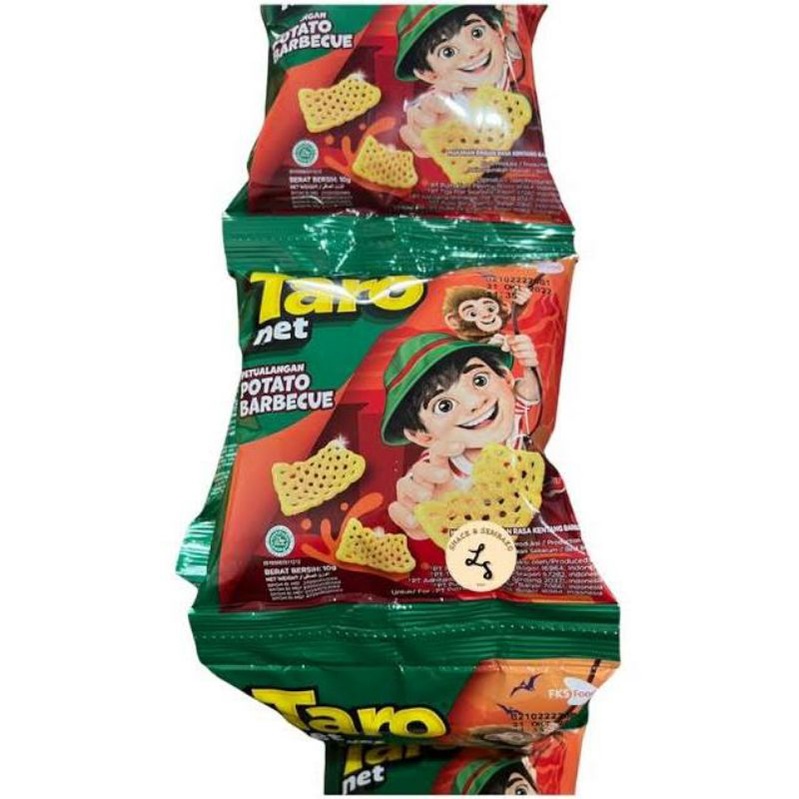 Jual Taro Net Snack Potato Bbq 9gr 1 Renceng isi (10 pcs) | Shopee ...