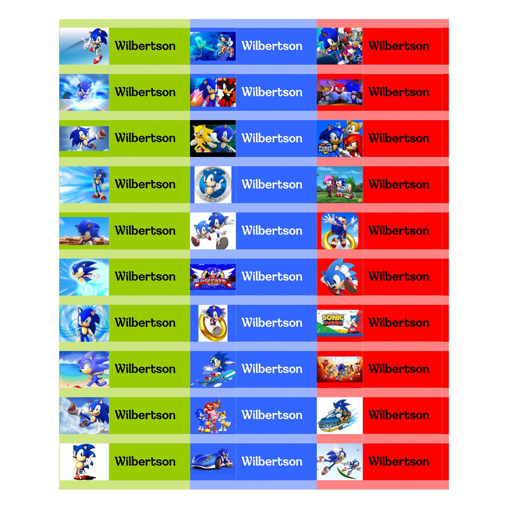 Jual Sonic - Sticker Label Nama Karakter | Shopee Indonesia