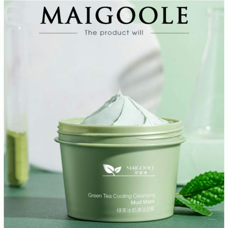 Jual Maigoole Green Tea Clay Mask Masker Wajah Green Tea Pore Clean ...