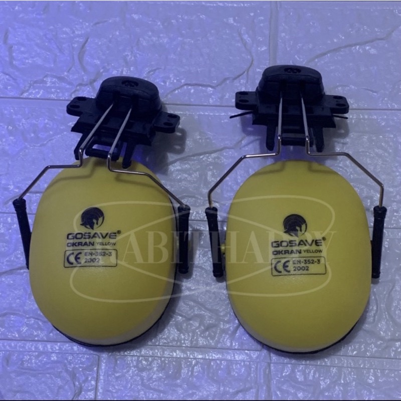 Jual EARMUFF HELMET OKRAN YELLOW MAX UP TO 28dB - GOSAVE | Shopee Indonesia